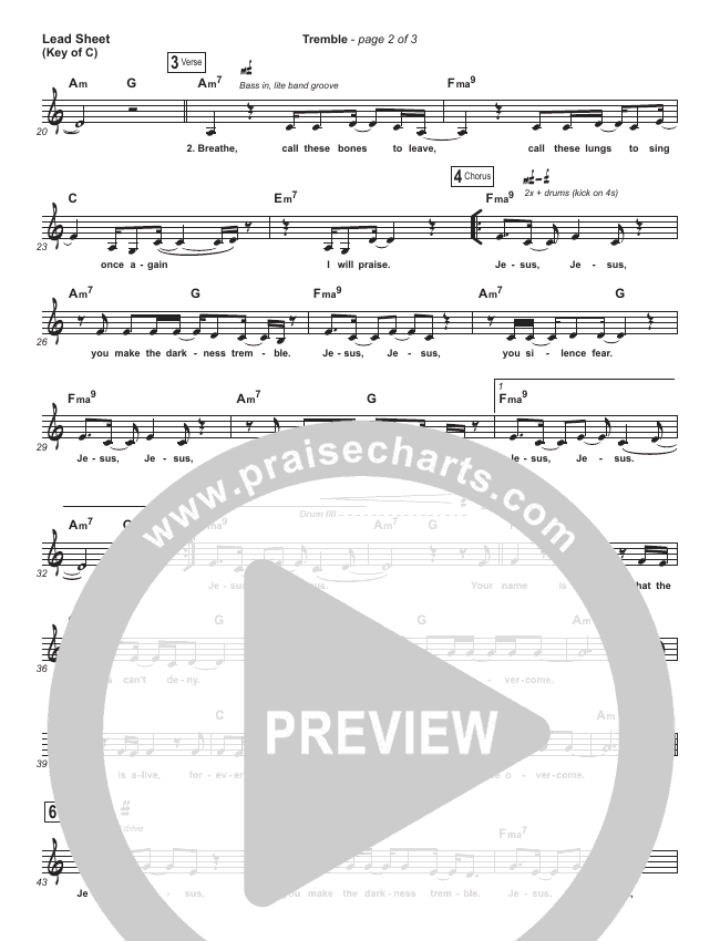 Tremble Sheet Music PDF (Mosaic MSC) - PraiseCharts