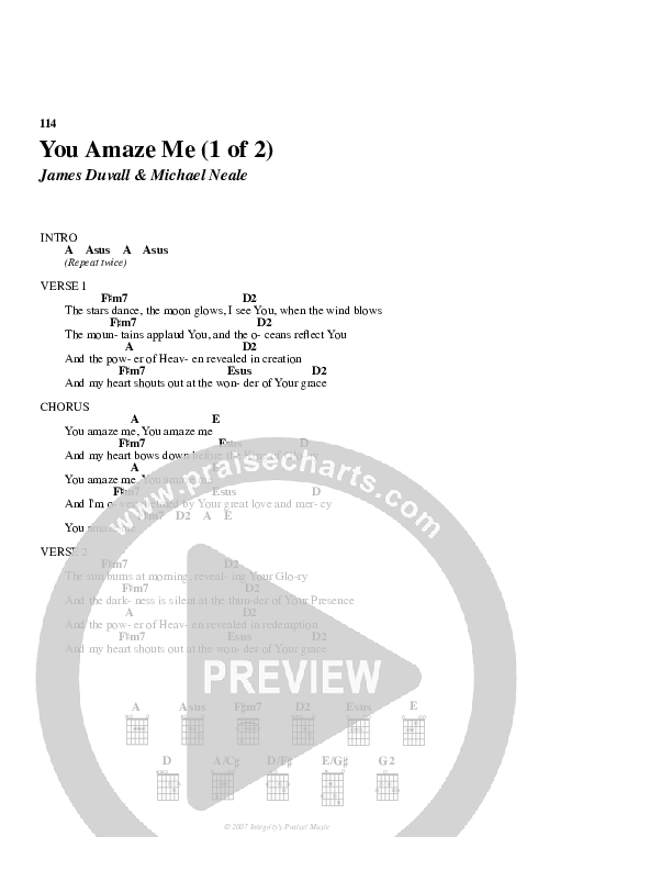 You Amaze Me Chords PDF (Michael Neale) - PraiseCharts