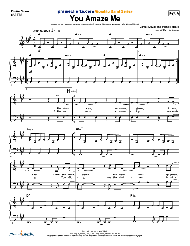 You Amaze Me Sheet Music PDF (Michael Neale) - PraiseCharts