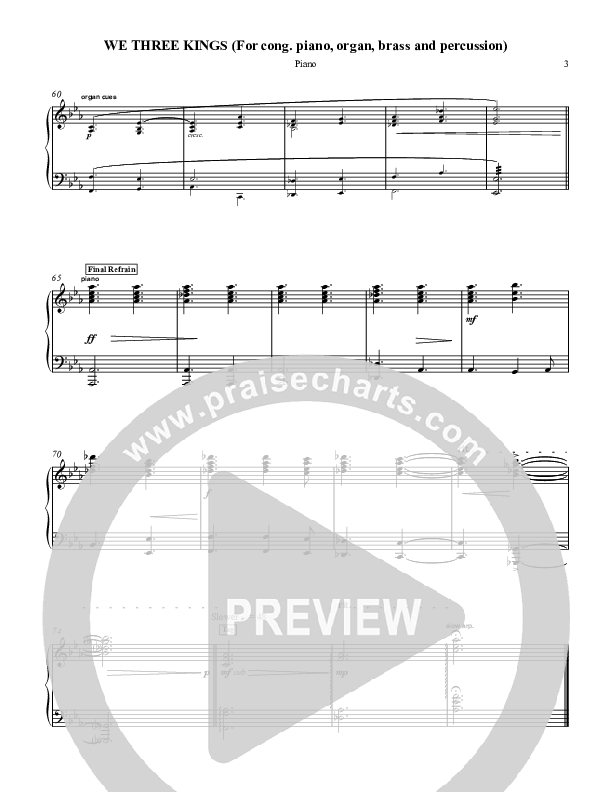 We Three Kings (Chris Hansen) - PraiseCharts