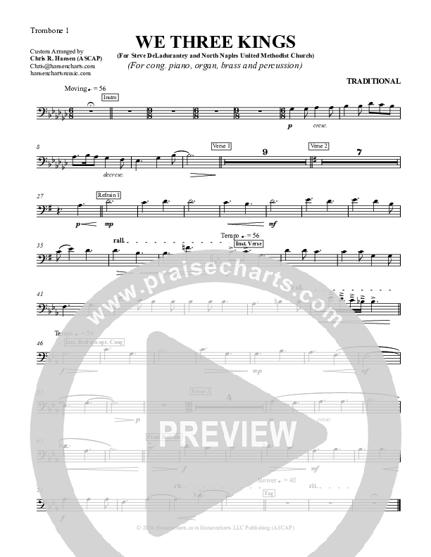 We Three Kings (Chris Hansen) - PraiseCharts