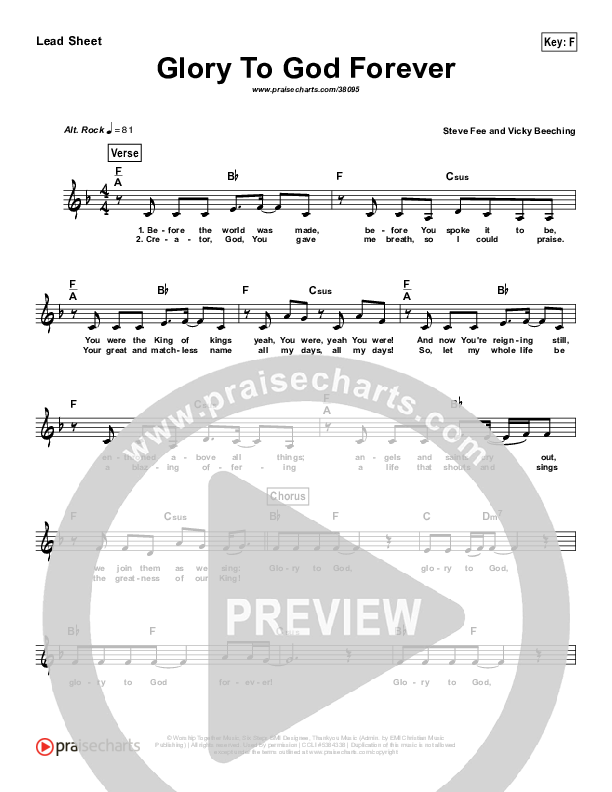 Glory To God Forever (Simplified) Sheet Music PDF () - PraiseCharts