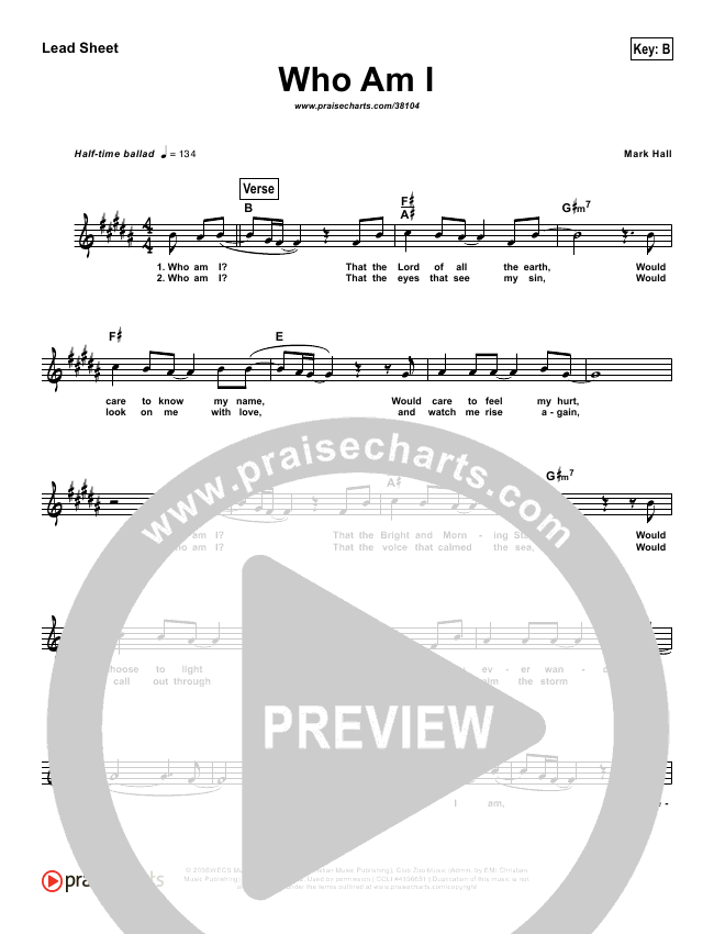 Who Am I (Simplified) Sheet Music PDF () - PraiseCharts