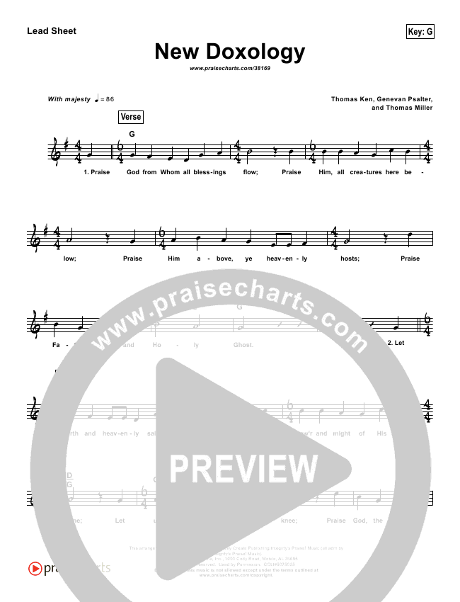 New Doxology (Simplified) Sheet Music PDF () - PraiseCharts