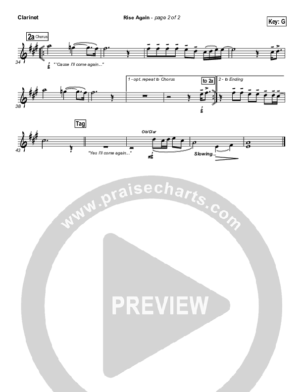 Rise Again (Dallas Holm) - PraiseCharts
