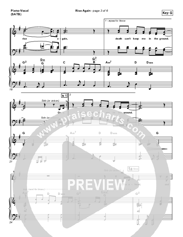 Rise Again Sheet Music PDF (Dallas Holm) - PraiseCharts