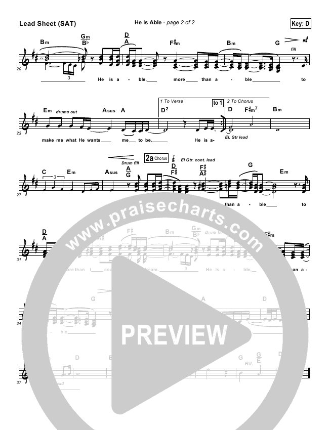 He Is Able Sheet Music PDF (Maranatha Singers) - PraiseCharts