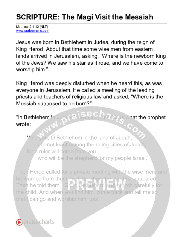 The Magi Visit The Messiah (Matthew 2) Sheet Music PDF (Scripture ...