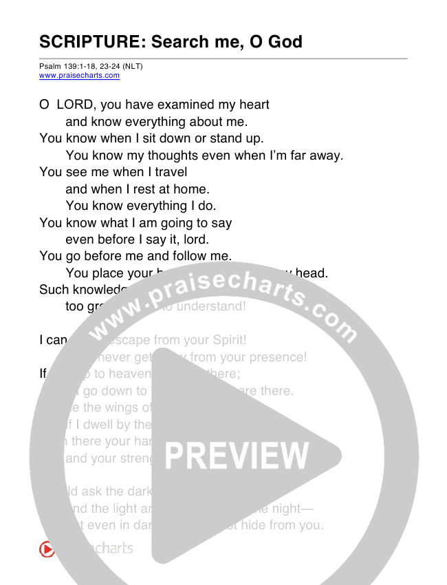 Search Me O God Psalm 139 Sheet Music PDF Scripture PraiseCharts search-me-o-god-psalm-139-sheet-music-pdf-scripture-praisecharts