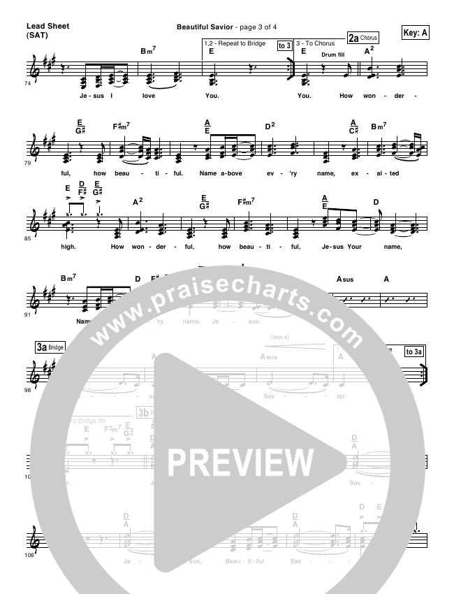 Beautiful Savior Sheet Music PDF (Planetshakers) - PraiseCharts