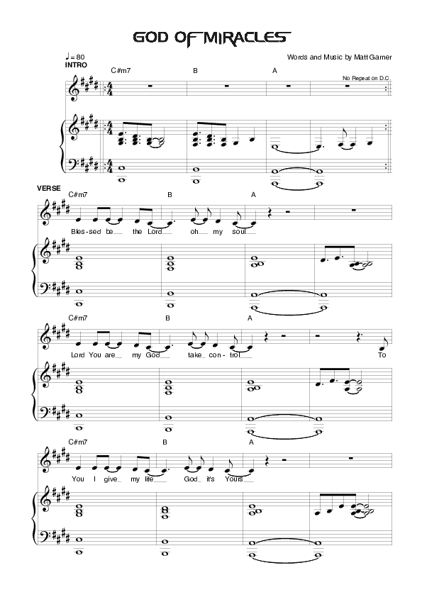 God Of Miracles Sheet Music PDF (Planetshakers) - PraiseCharts