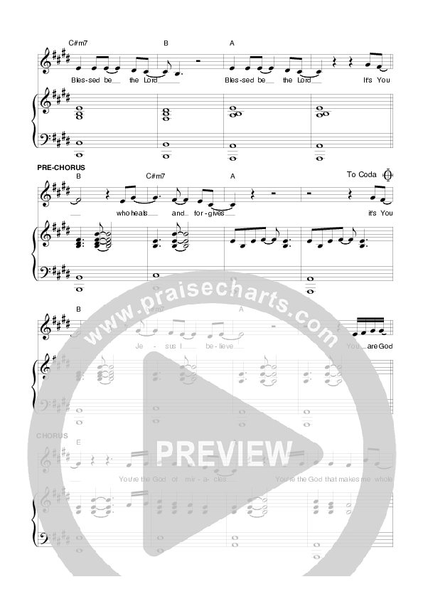 God Of Miracles Sheet Music PDF (Planetshakers) - PraiseCharts