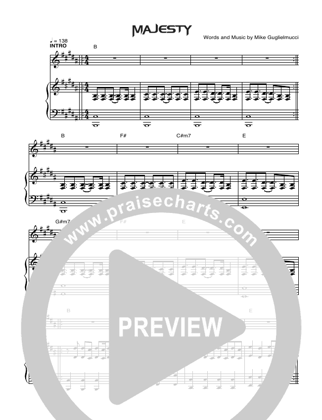 Majesty Sheet Music PDF (Planetshakers) - PraiseCharts