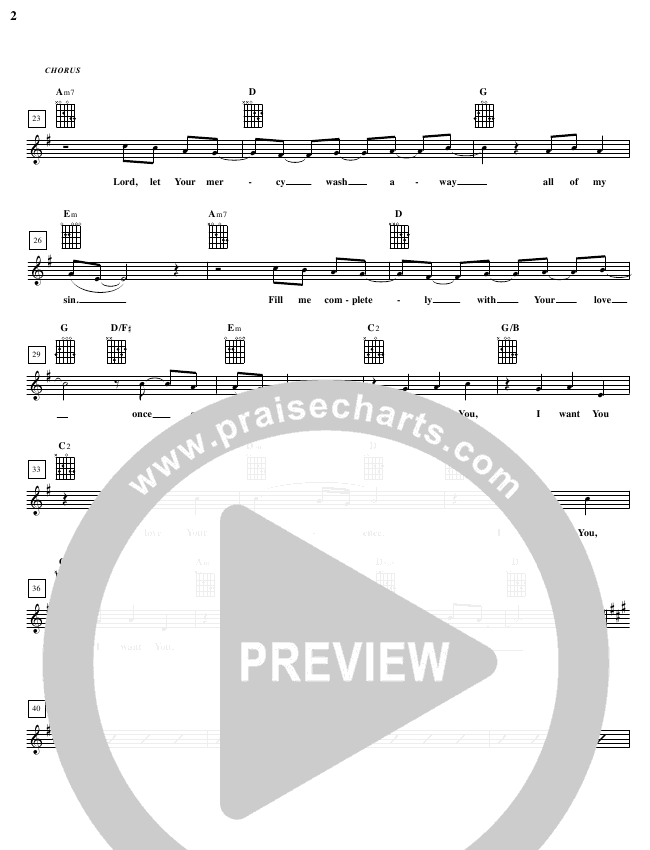 Come And Fill Me Up Sheet Music (Brian Doerksen) - PraiseCharts