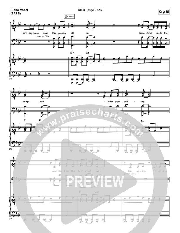 All In Sheet Music PDF (Matthew West) - PraiseCharts