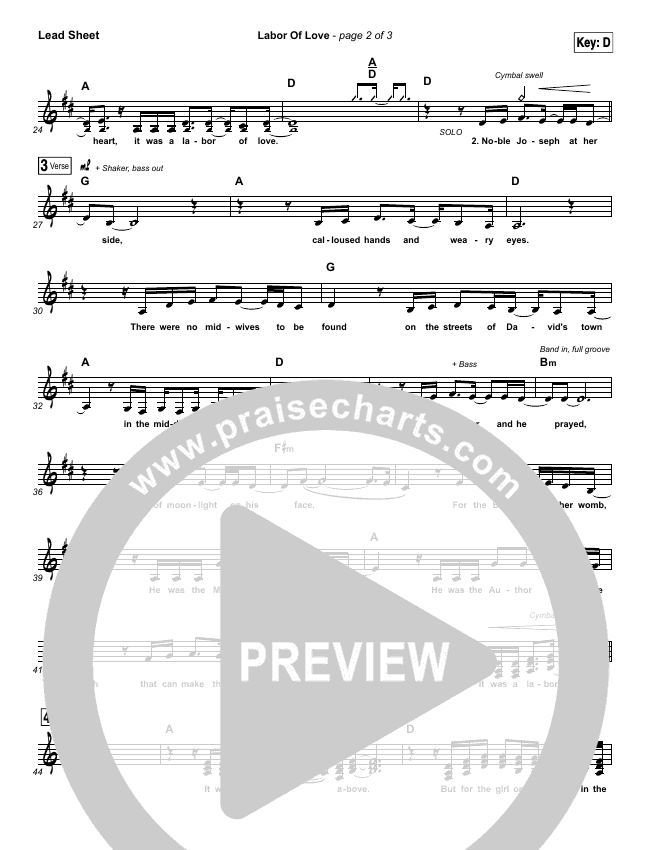 Labor Of Love Sheet Music PDF (Meredith Andrews) - PraiseCharts