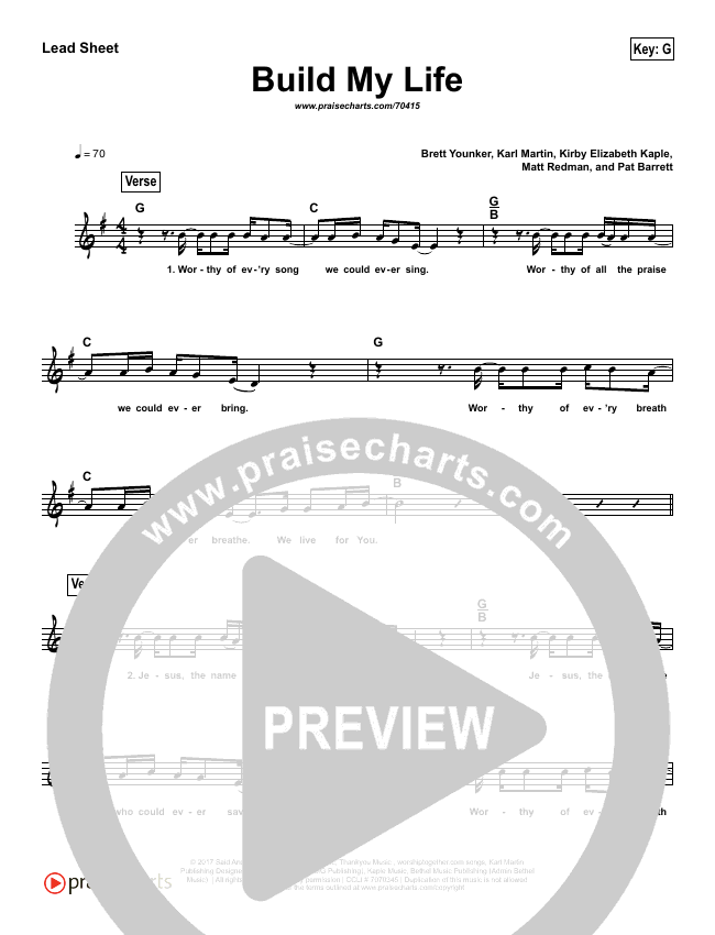 Build My Life (Simplified) Sheet Music PDF (Passion / Brett Younker ...