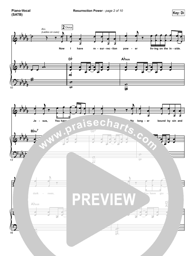 Resurrection Power Sheet Music (Chris Tomlin) - PraiseCharts