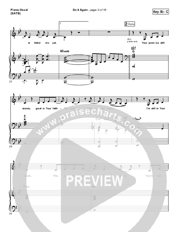 Do It Again Sheet Music PDF (Elevation Collective / Travis Greene ...