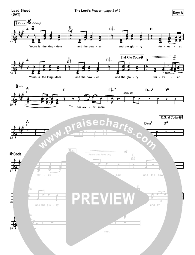 The Lord’s Prayer Sheet Music (Hillsong Worship) - PraiseCharts