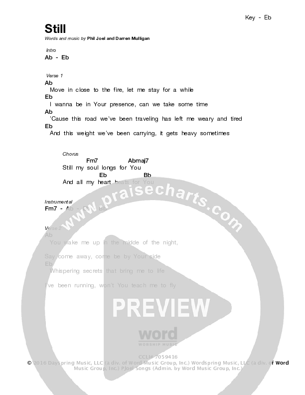 Still Chords PDF (Zealand) - PraiseCharts