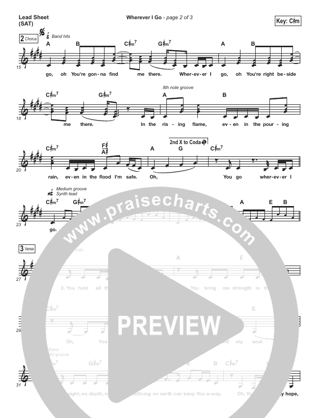 Wherever I Go Sheet Music PDF (Dan Bremnes) - PraiseCharts