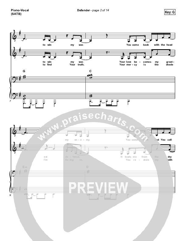 Defender Sheet Music PDF (Jesus Culture / Katie Torwalt) - PraiseCharts