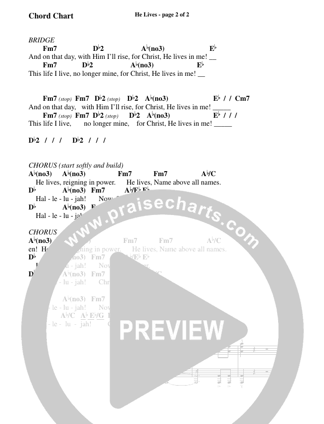 He Lives (Choral) Chords (Chris Tomlin / Brentwood-Benson Choral ...