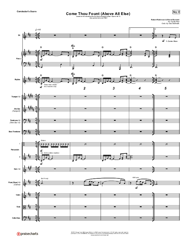 Come Thou Fount (Above All Else) Orchestration (Shane & Shane / The ...