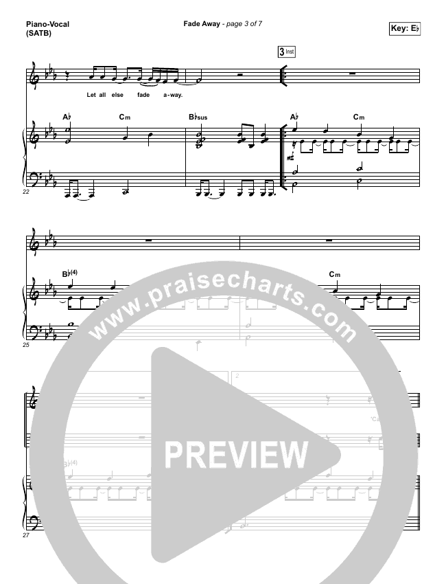 Fade Away Sheet Music (Passion / Melodie Malone) - PraiseCharts