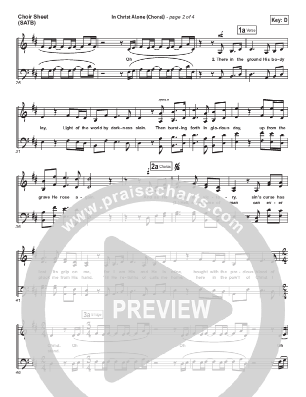 In Christ Alone (Choral Anthem SATB) Choir Sheet Music PDF (Kristian ...