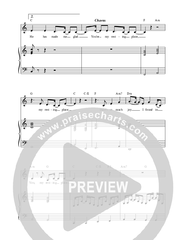 Resting Place Sheet Music PDF (Casey J) - PraiseCharts