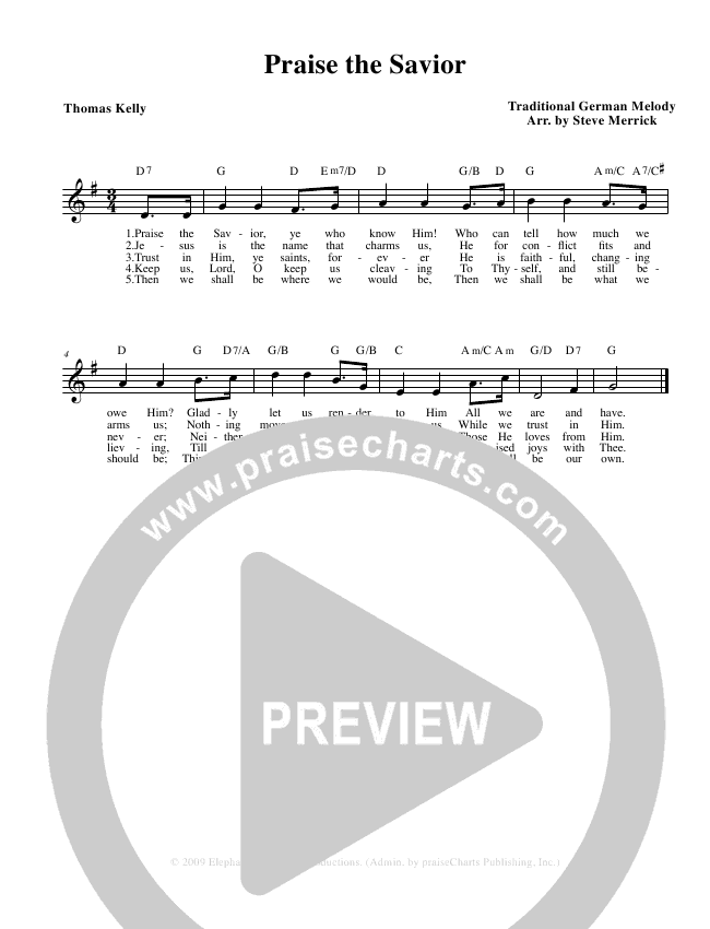 Praise The Savior Sheet Music (Stephen Merrick) - PraiseCharts