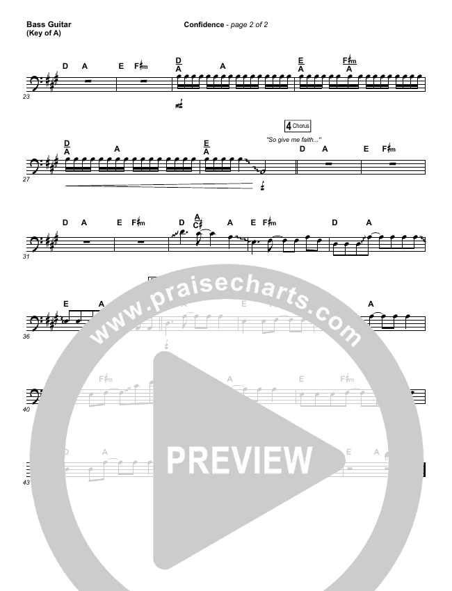 Confidence Sheet Music PDF (Sanctus Real) - PraiseCharts