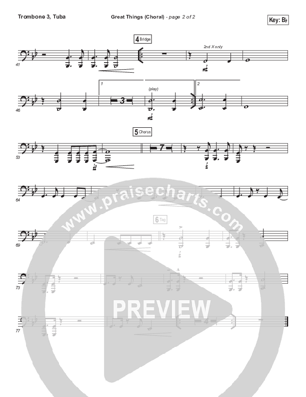 Great Things Choral Anthem Satb Trombone Tuba Sheet Music Pdf Phil