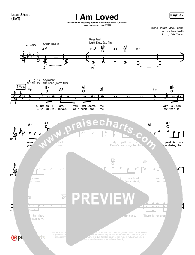 I Am Loved Sheet Music PDF (Mack Brock) - PraiseCharts