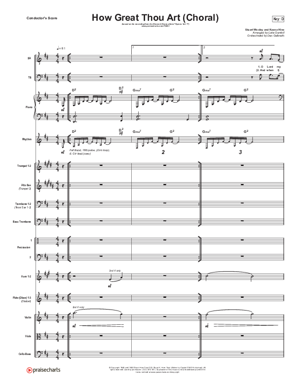 How Great Thou Art (Choral Anthem SATB) (Shane & Shane / The Worship ...