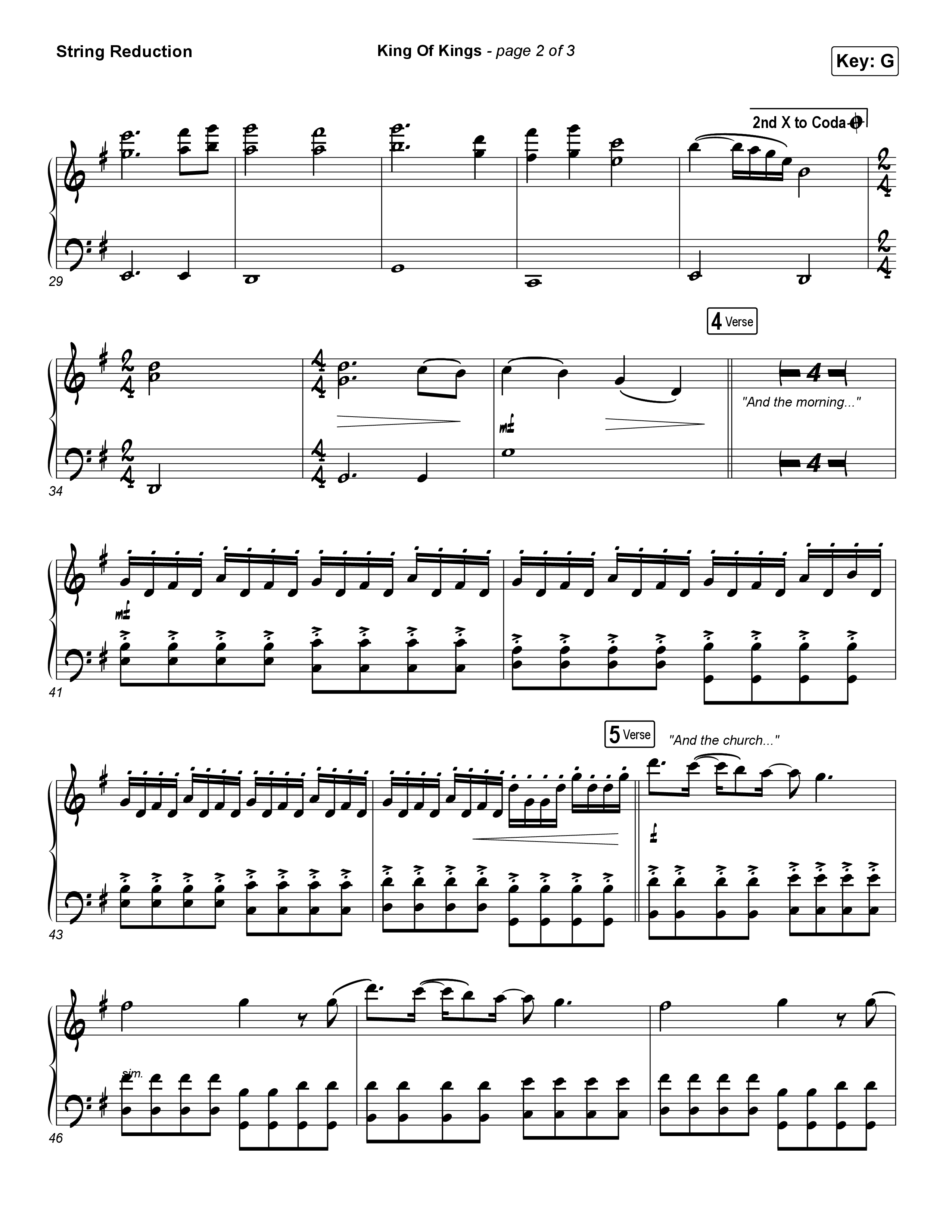 King Of Kings String Reduction Sheet Music PDF (Hillsong Worship ...