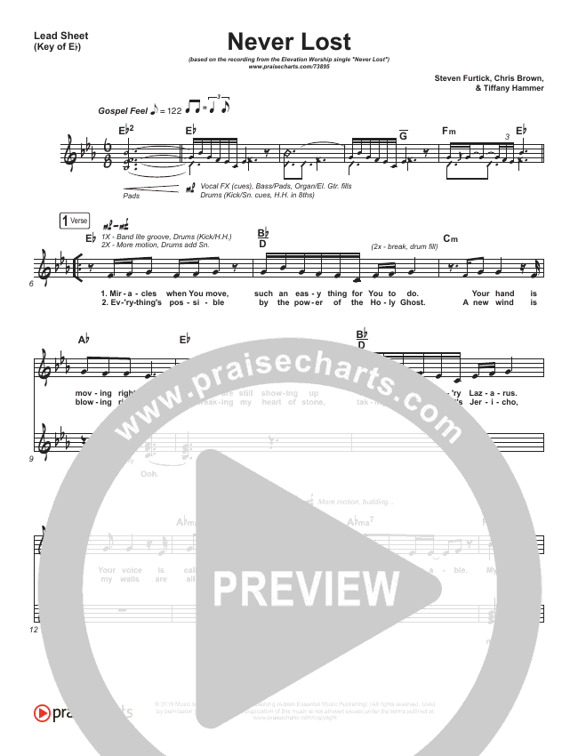Never Lost Sheet Music PDF (Elevation Worship) - PraiseCharts