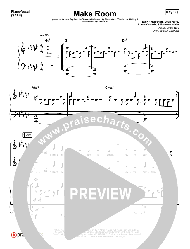 Make Room Sheet Music PDF (The Church Will Sing / Elyssa Smith ...