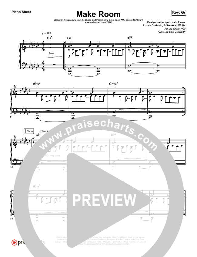 Make Room Sheet Music PDF (The Church Will Sing / Elyssa Smith ...