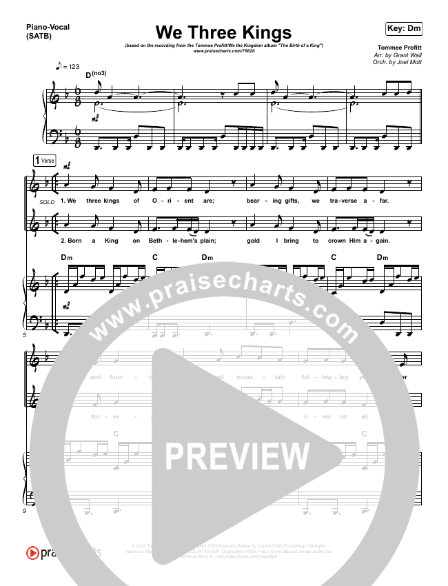 We Three Kings Sheet Music PDF (Tommee Profitt / We The Kingdom ...