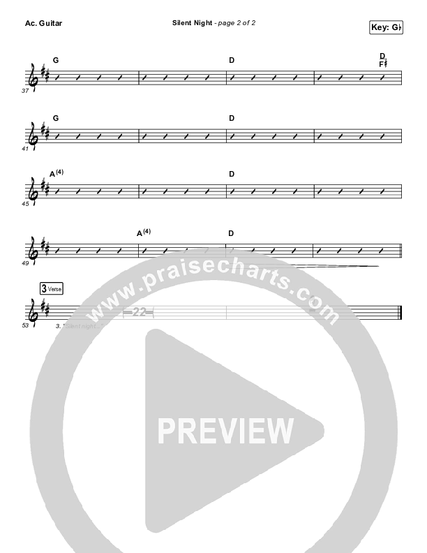 Silent Night Acoustic Guitar Sheet Music Pdf Tommee Profitt Fleurie