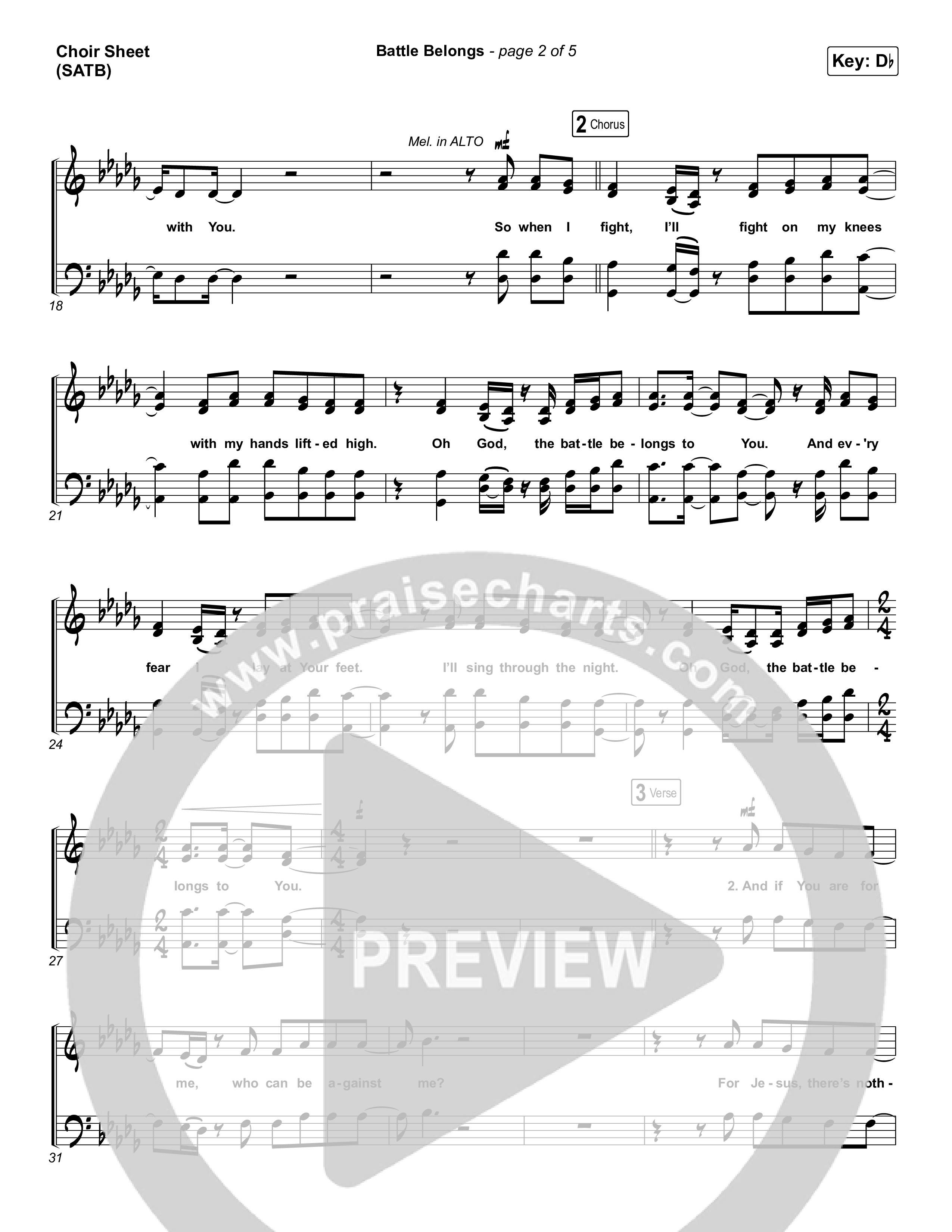 Battle Belongs (Choral Anthem SATB) Choir Sheet Music PDF (Phil Wickham / Arr. Luke Gambill ...