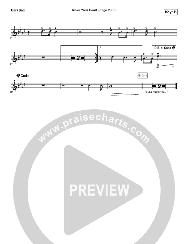 Move Your Heart Bari Sax Sheet Music Pdf Maverick City Music