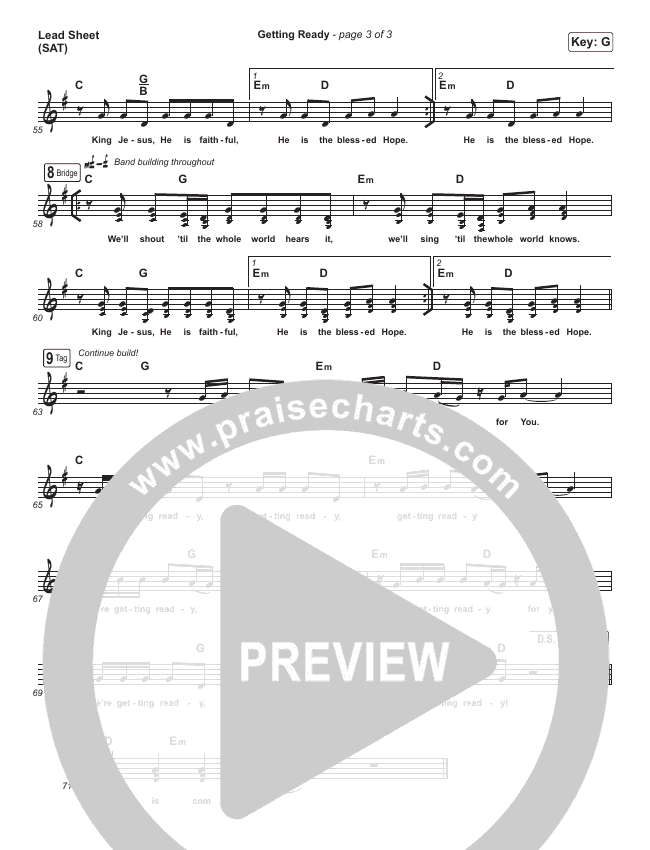 Getting Ready Sheet Music PDF (Maverick City Music / UPPERROOM / Abbie ...