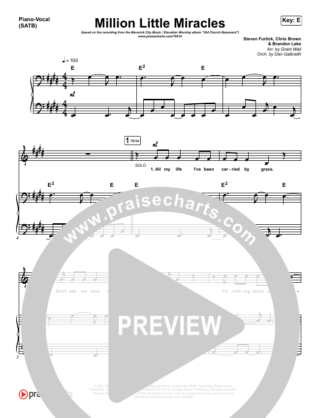 Million Little Miracles Sheet Music PDF (Maverick City Music ...