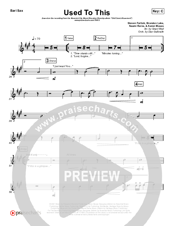 Used To This Bari Sax Sheet Music Pdf Maverick City Music Elevation