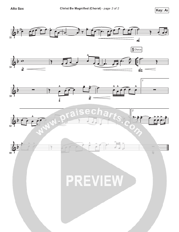 Christ Be Magnified Choral Anthem Satb Alto Sax Sheet Music Pdf Cody