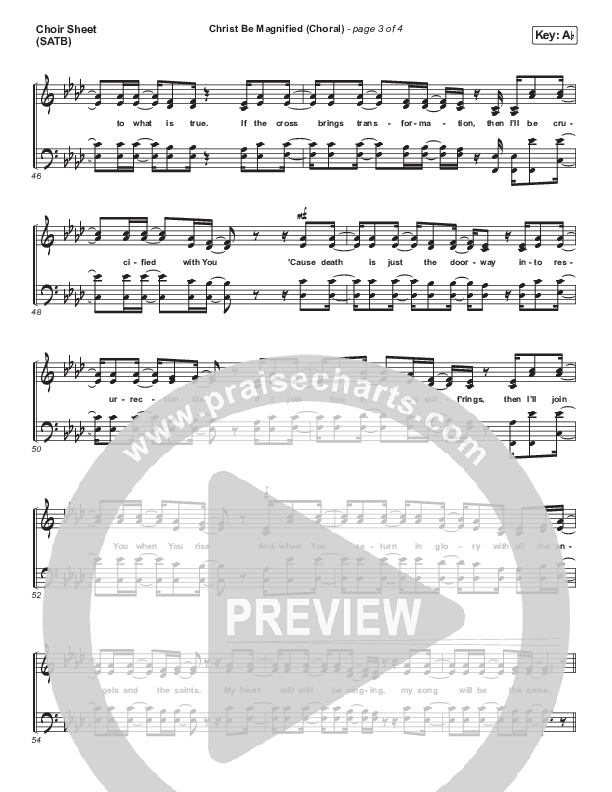 Christ Be Magnified Choral Anthem Satb Choir Sheet Music Pdf Cody